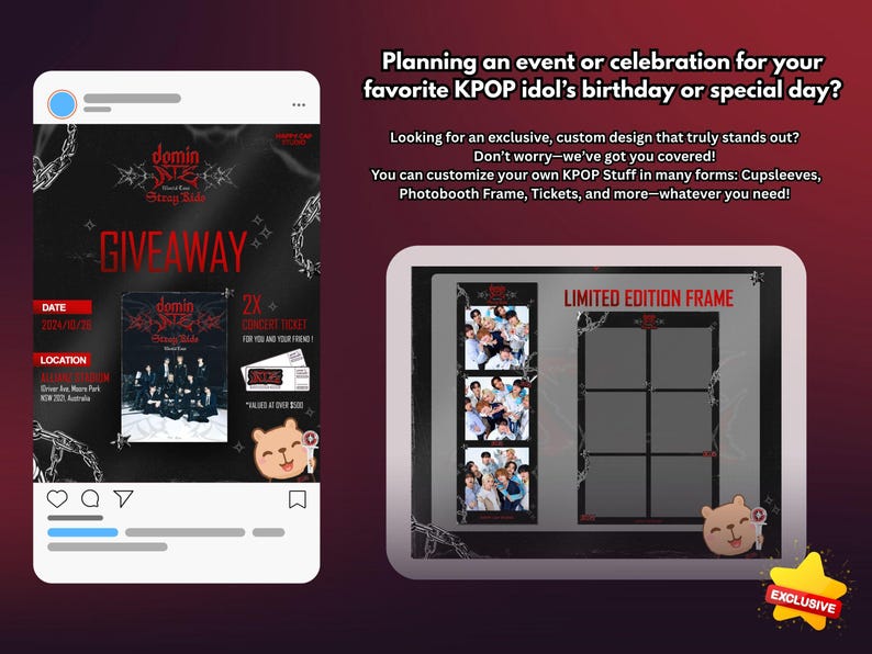 Custom Kpop Merch Design: Cupsleeve, Stickers, Photocards (digital ...