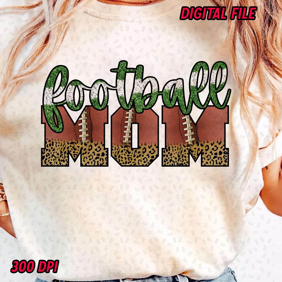 Football Mom Leopard Sport Clipart PNG, Game Day Football Png, Football ...