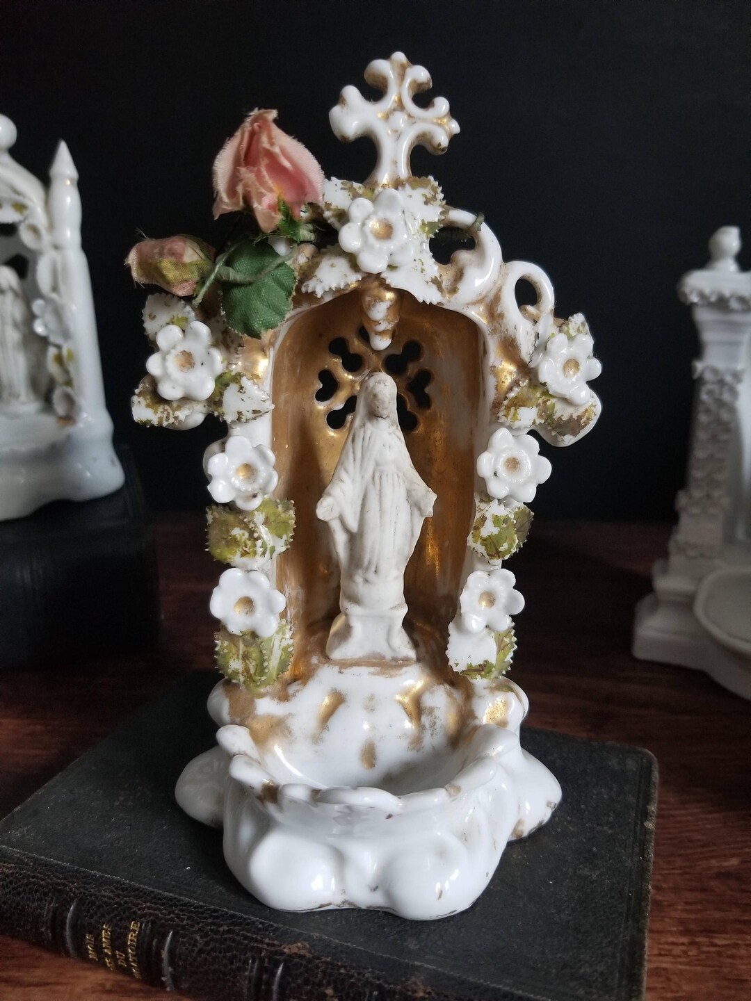 French Antique Large Holy Water Font or Oratory in Porcelain 1800s. - Etsy