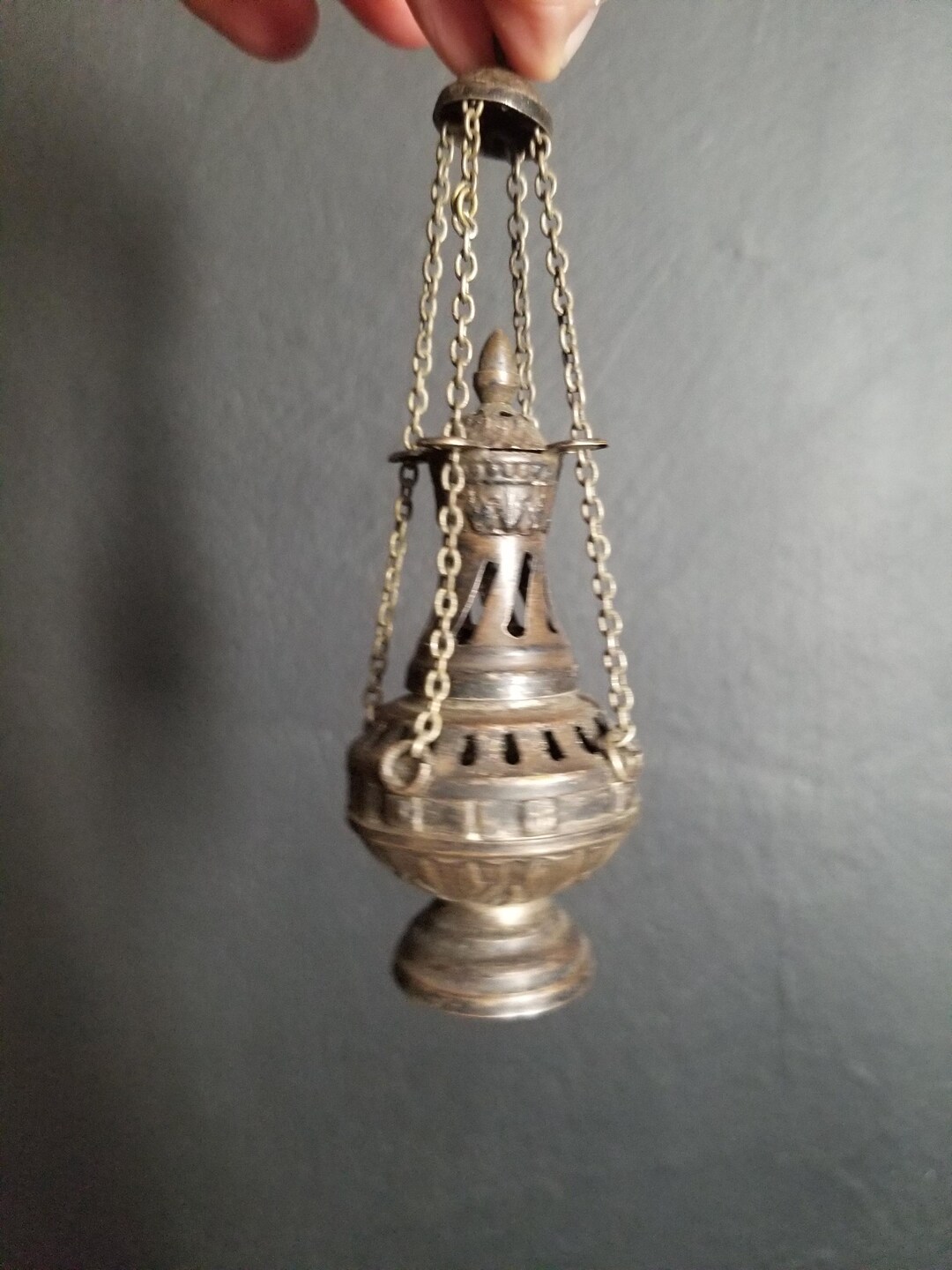 Antique Miniature Toy Church Censer or Thurible With Chains - Etsy
