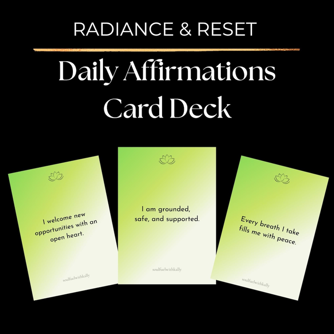 20 Radiance & Reset Affirmation Cards | Printable Positive Quotes ...