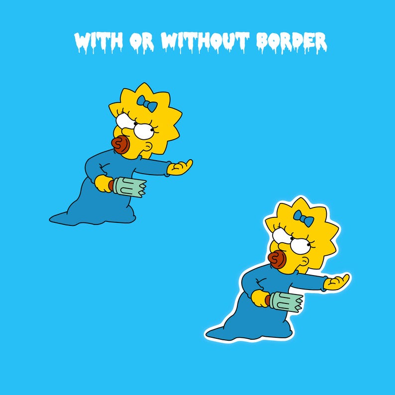 The Simpsons “maggie Simpson” Digital Stickers - PNG Instant Download ...