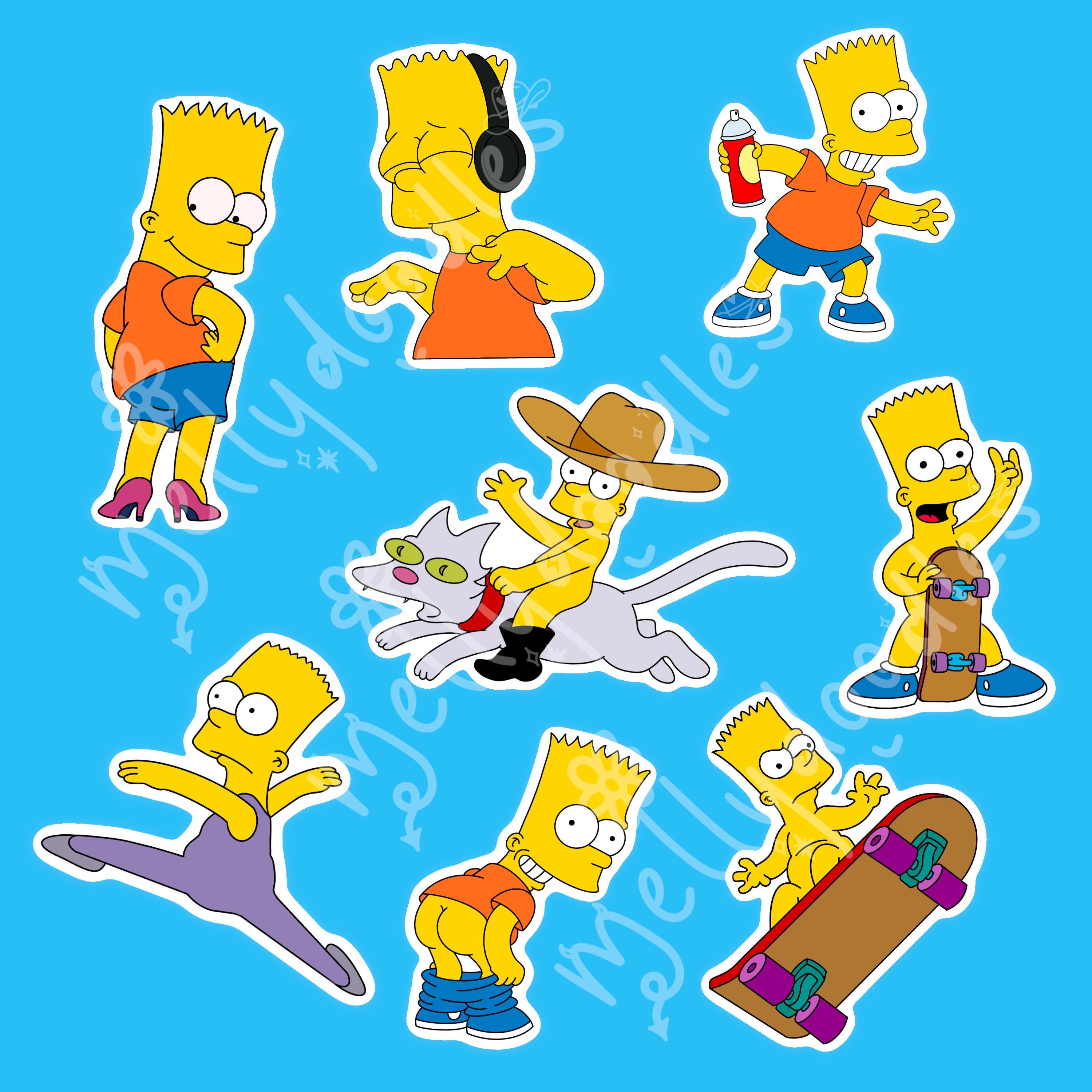 The Simpsons “bart Simpson” Digital Stickers - PNG Instant Download for ...
