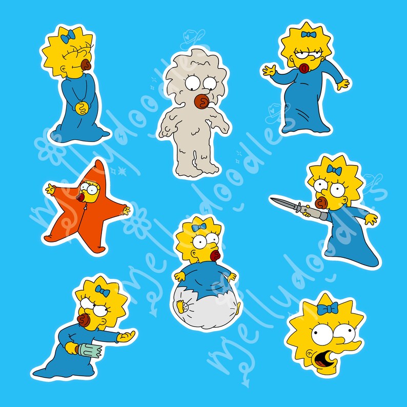 The Simpsons “maggie Simpson” Digital Stickers - PNG Instant Download ...