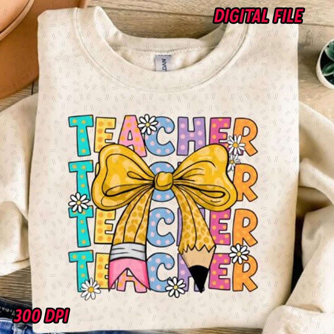 Coquette Teacher Png, Back to School Png, Teacher Appreciation Png ...