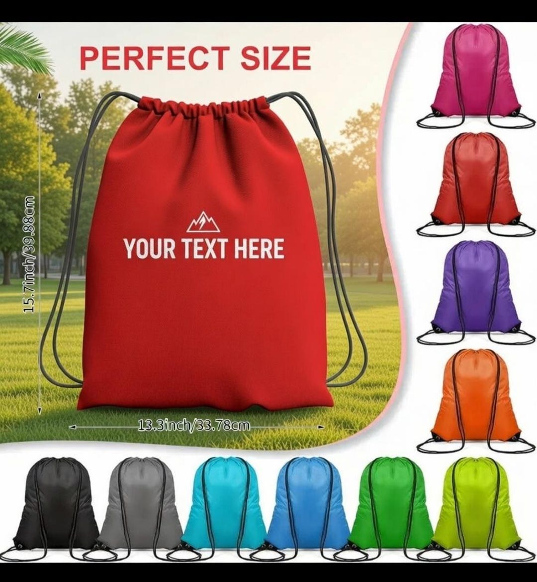 Customizable Drawstring Bag – Personalized Backpack, Giveaway Bag ...