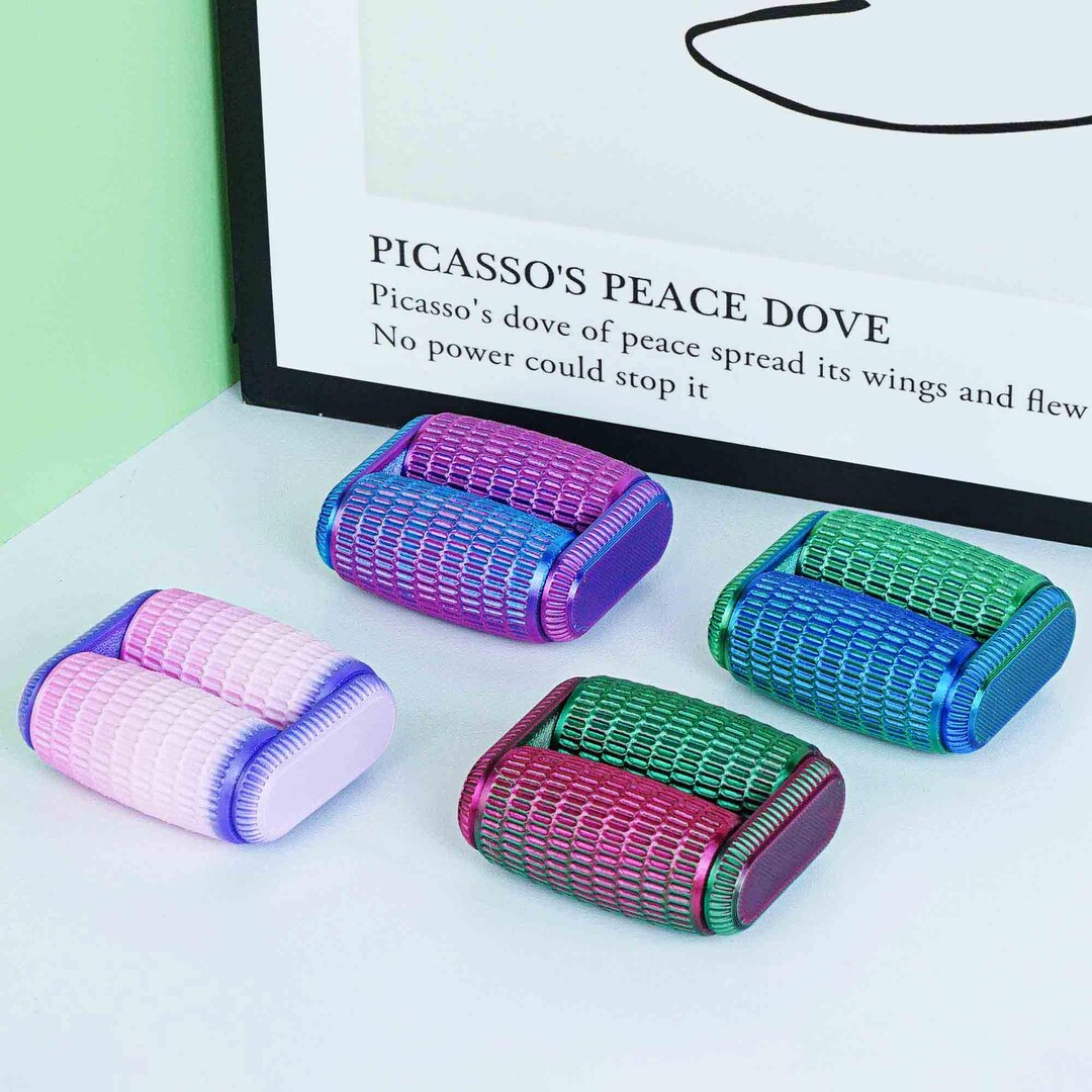Dual Roller Fidget Toy - Stress Relief Desk Accessory, Anxiety Gift for ...