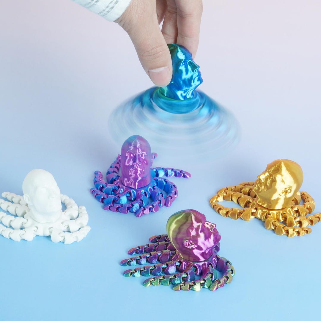 The Rock Fidget Toys, Articulated 3D Printed Desk Stress Relief Toy ...