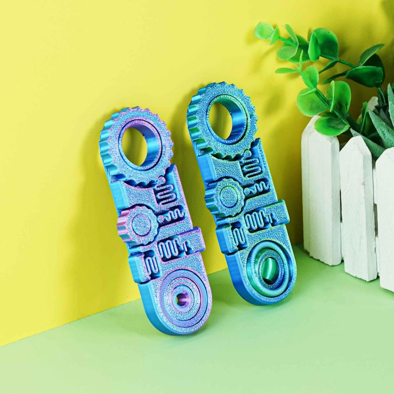 3D Printed Gear Fidget Toy - 5-in-1 Clickable Desk Toy - Etsy