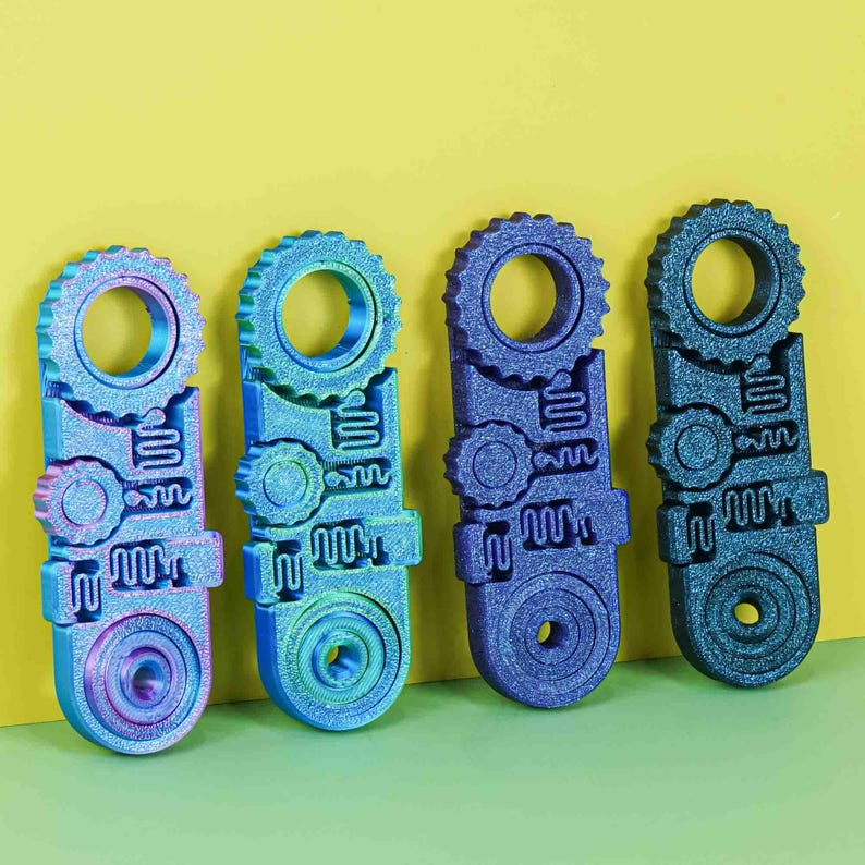 3D Printed Gear Fidget Toy - 5-in-1 Clickable Desk Toy - Etsy