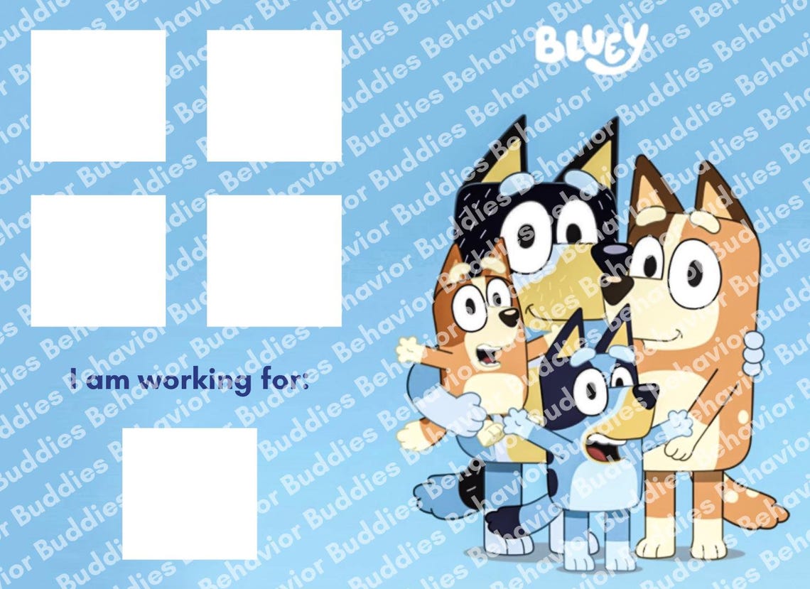 Bluey Token Board - Etsy