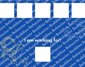 Digital Space Planets Token Board Reward Chart - Etsy