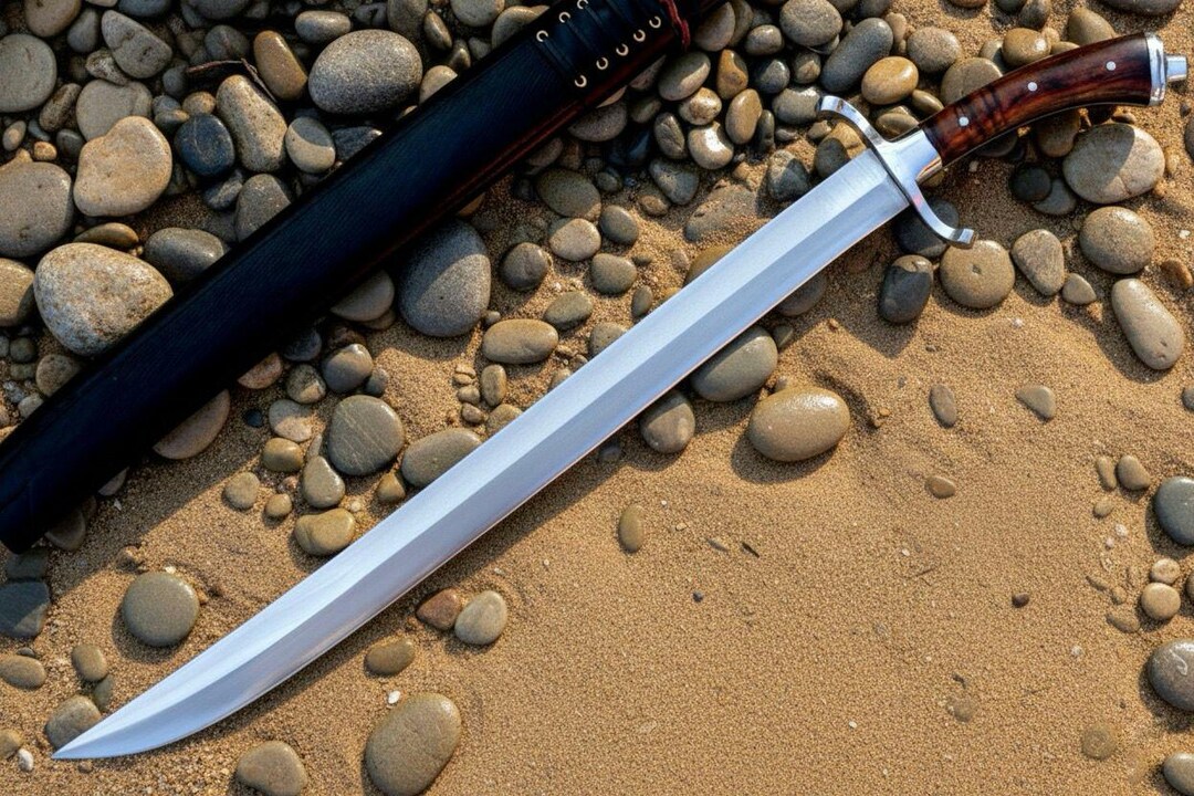 Handmade 21 Inch Scimitar Style Decorative Sword With Scabbard, Sword ...