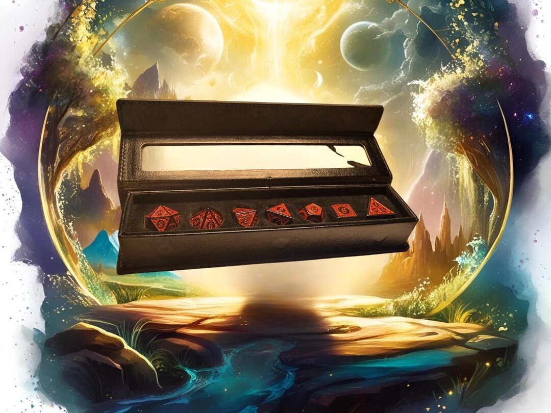 DND Red Runic Dice Set - Etsy