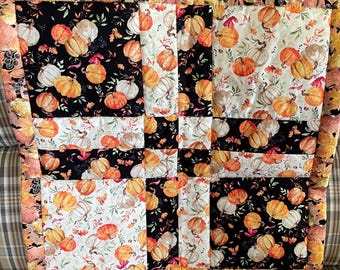 Square Fall Pumpkin Table Topper - Etsy