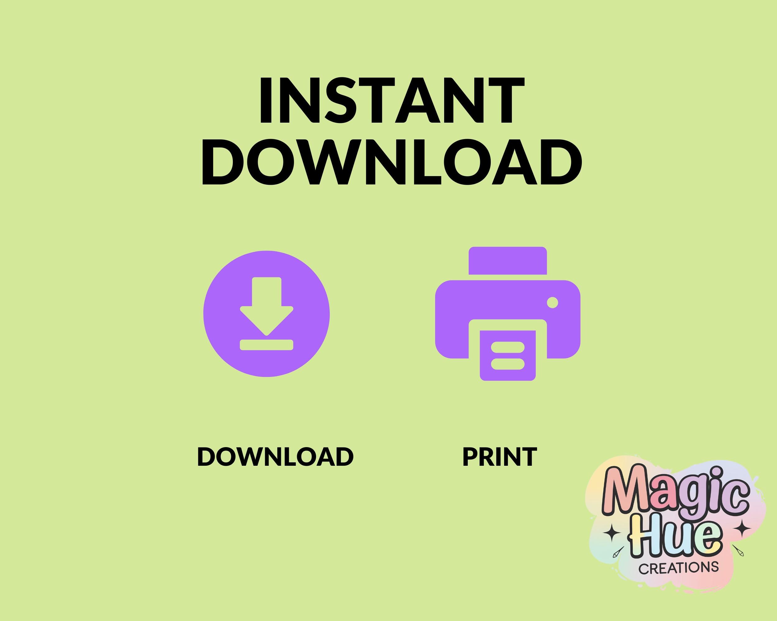 Coloring Pattern Pages: Color Swatch Chart Templates (PDF Download) - Etsy