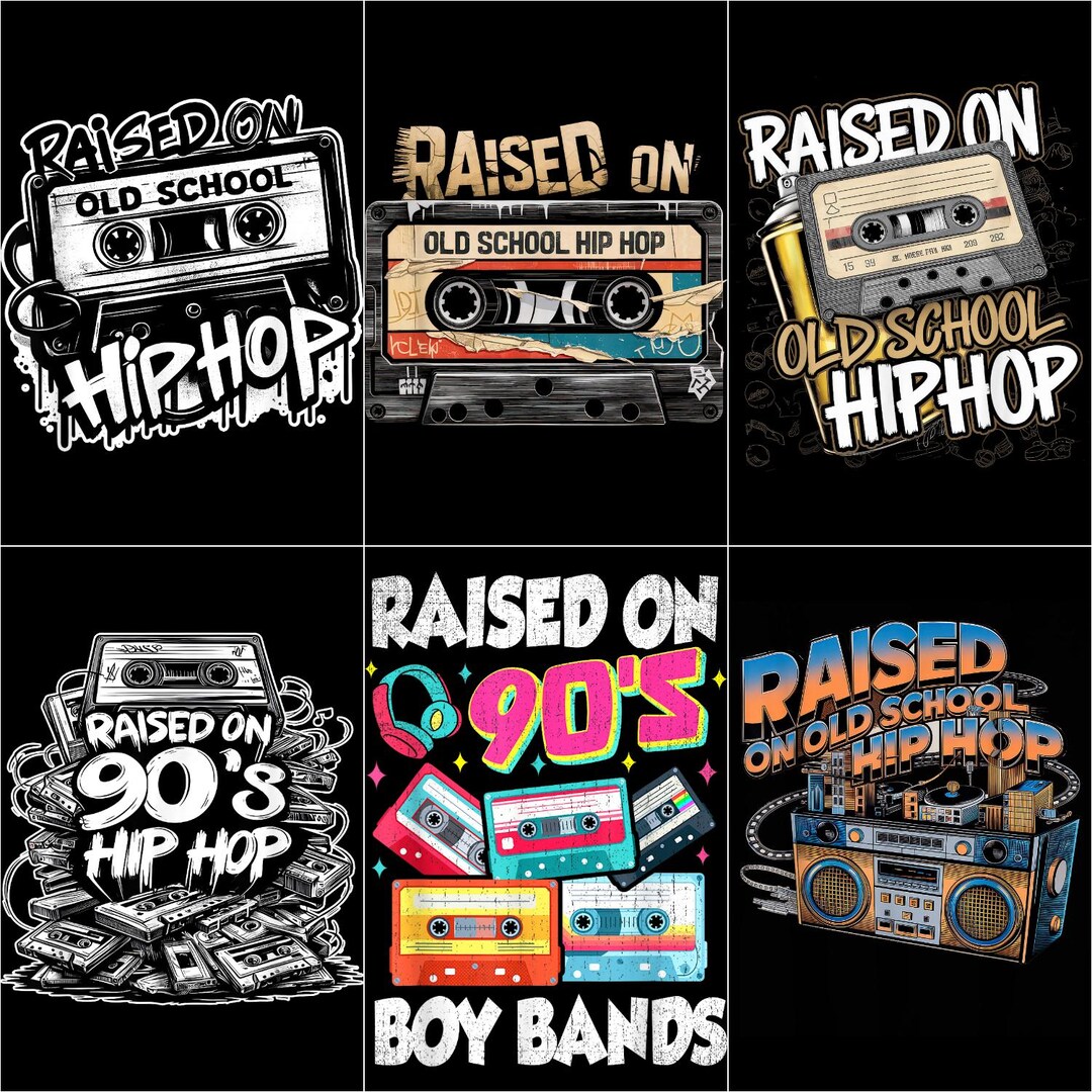 Old School Hip Hop PNG Bundle | 90s Music Cassette Tape Digital Art ...