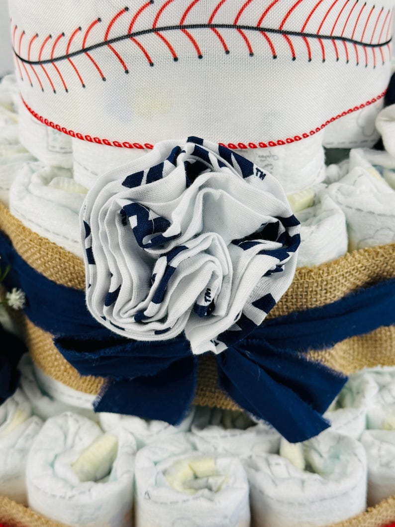 Yankees Diaper Cake: Baseball Baby Shower Gift - Etsy