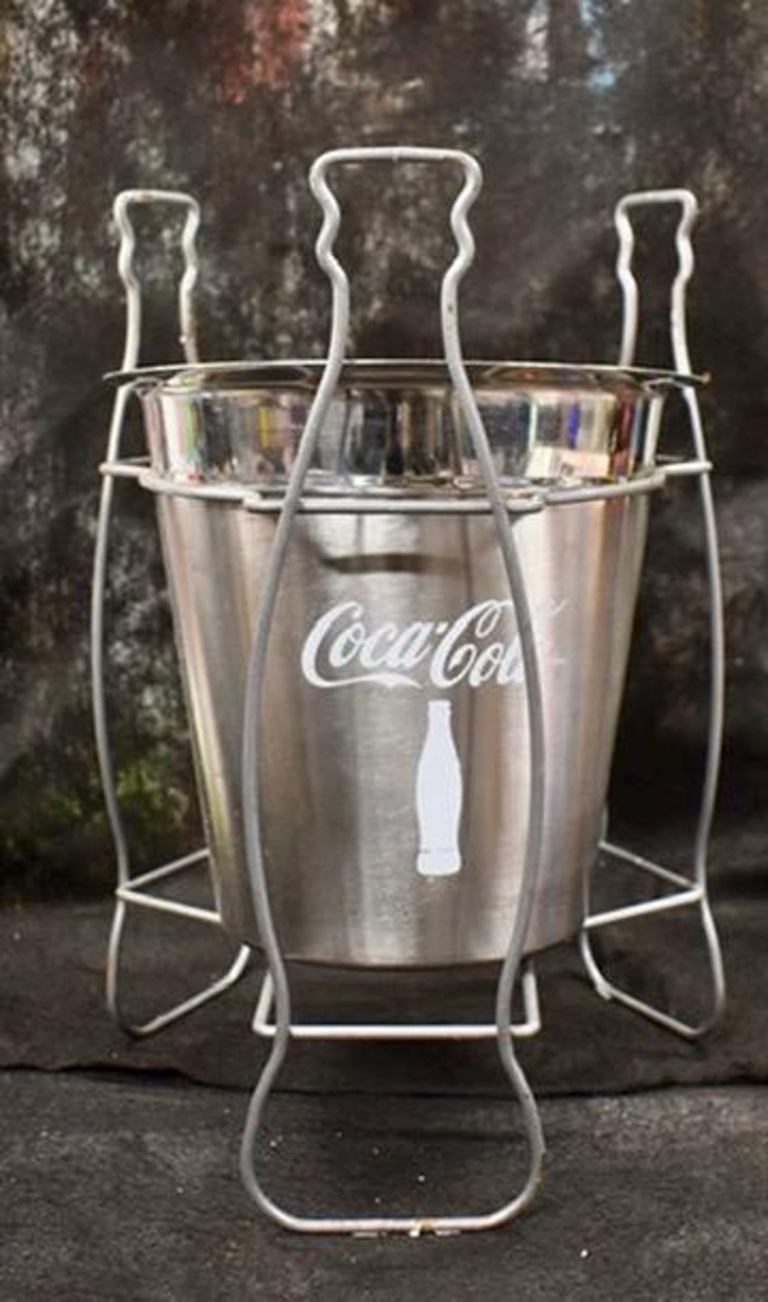 1980s Coca-cola Ice Bucket With Bottle-shaped Stand – Retro Pop ...