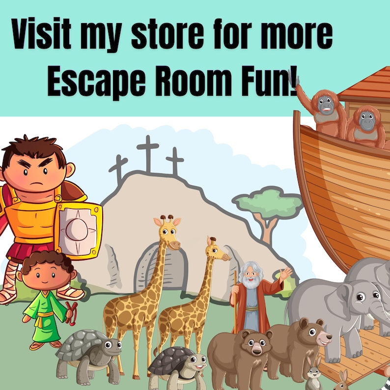 David and Goliath Bible Escape Room for Kids Sunday School Vacation ...