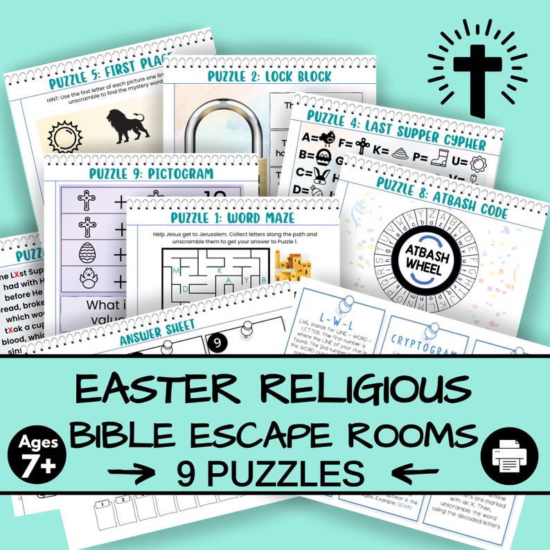 Printable Religious Easter Escape Room for Kids Easter Story Jesus for ...