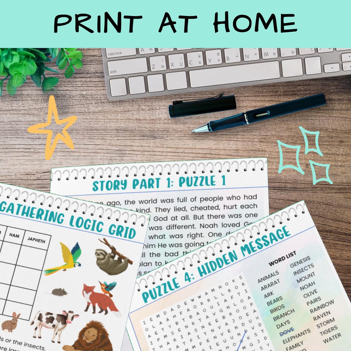 Noahs Ark Escape Room for Kids 7 - 12 Printable Sunday School Game ...