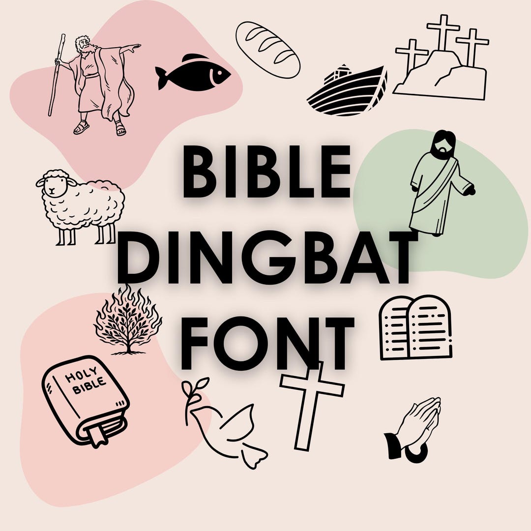 Bible Dingbat Font Biblical Elements VBS Homeschool Sunday School ...