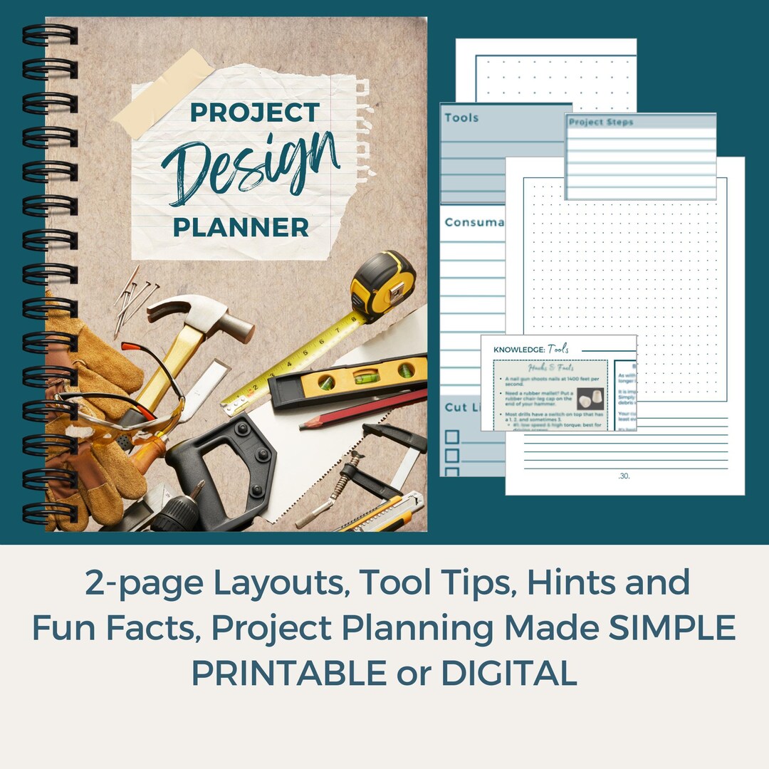 Printable DIY Planner for Woodworkers Project Planning Guide Digital ...