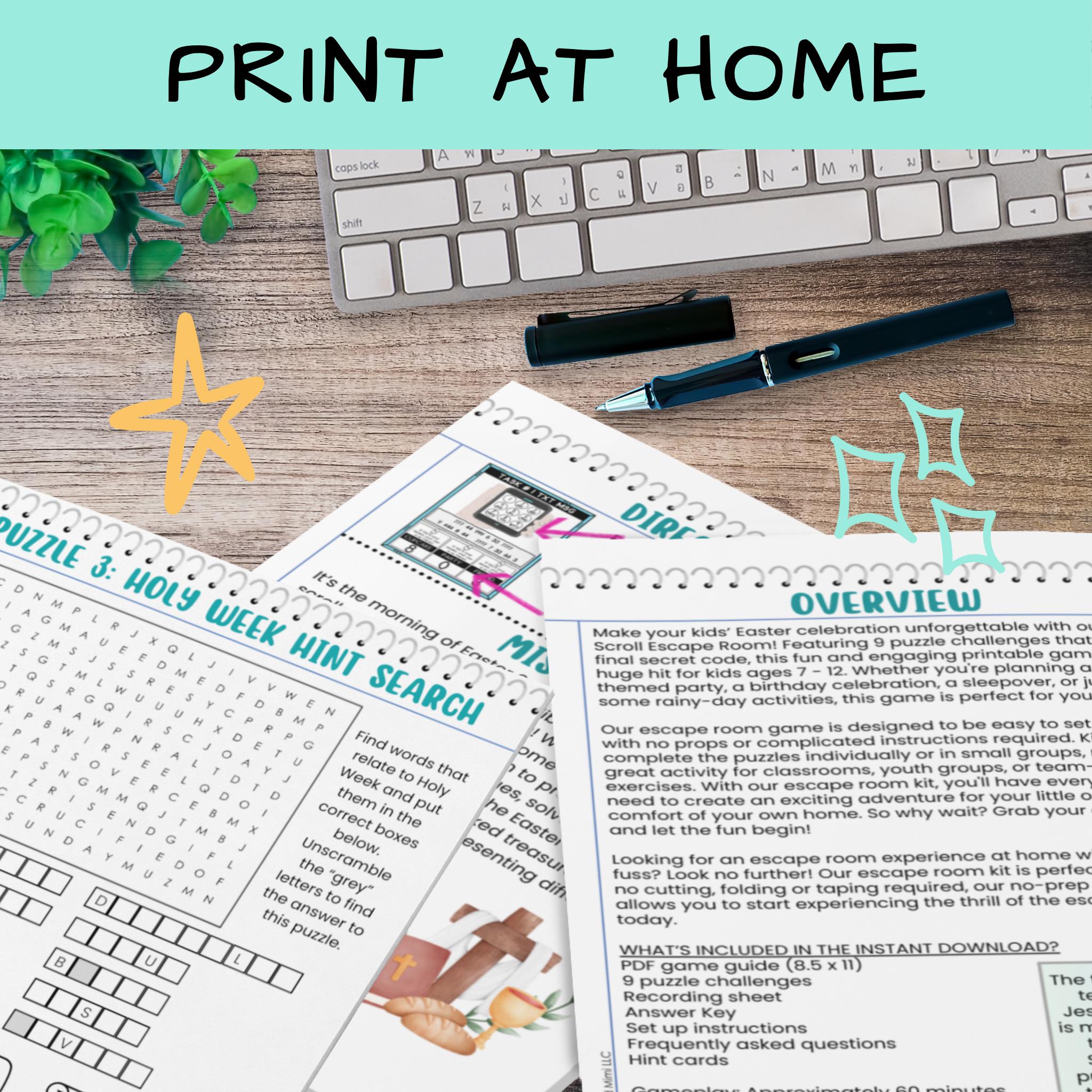 Printable Religious Easter Escape Room for Kids Easter Story Jesus for ...