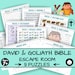 David and Goliath Bible Escape Room for Kids Sunday School Vacation ...