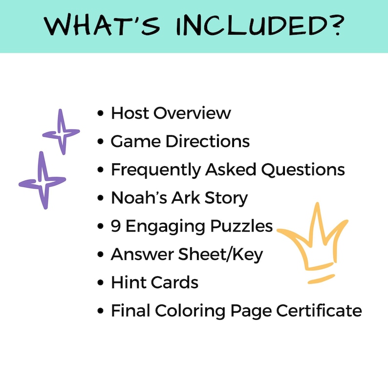 Noahs Ark Escape Room for Kids 7 - 12 Printable Sunday School Game ...