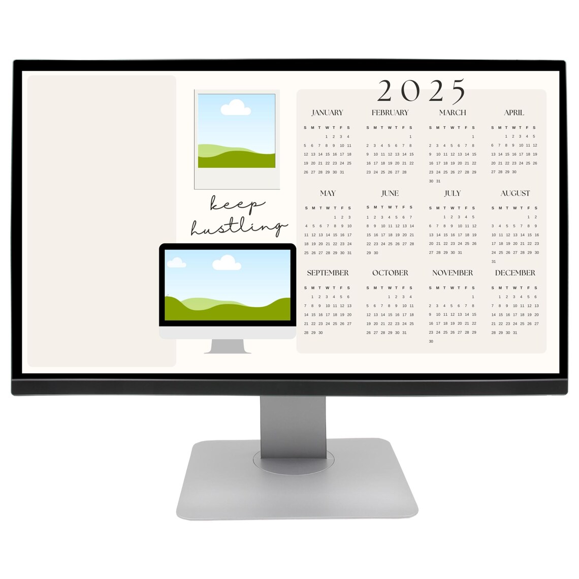 2025 Custom Calendar Wallpaper Laptop Desktop Photo Calendar Download ...