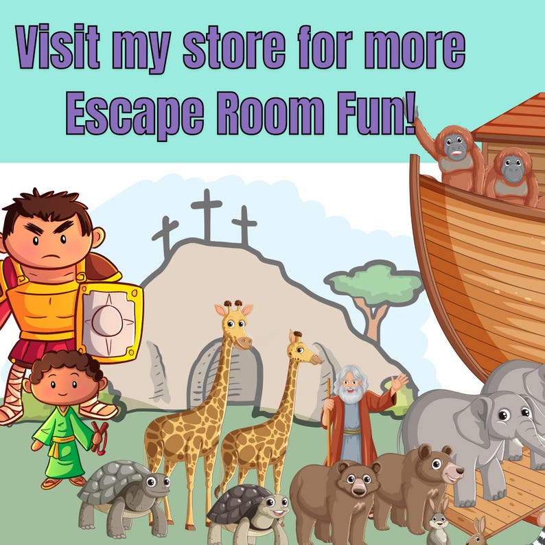 Jesus Easter Story Escape Room for Kids Printable Sunday School Game ...
