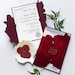 Burgundy Velvet Wedding Invitations: Elegant Velvet Covers, QR Code ...