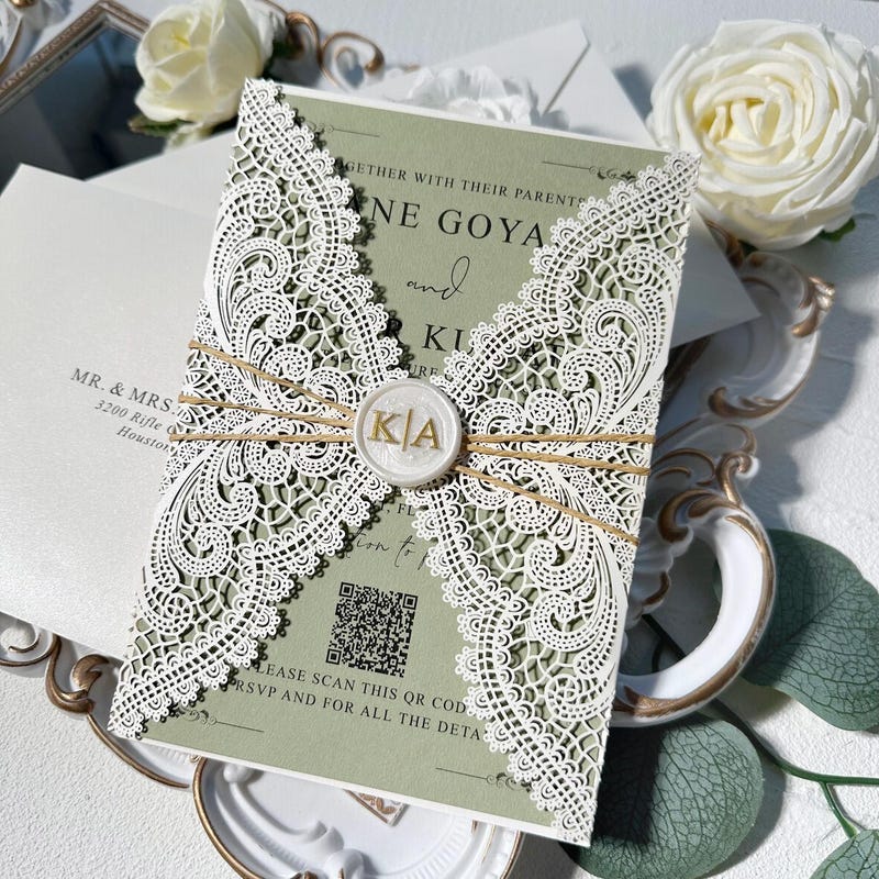 Twine Wedding Invitations - Etsy