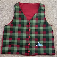 Handmade Colorful Patchwork Christmas and Holiday Vest Quilted Style ...