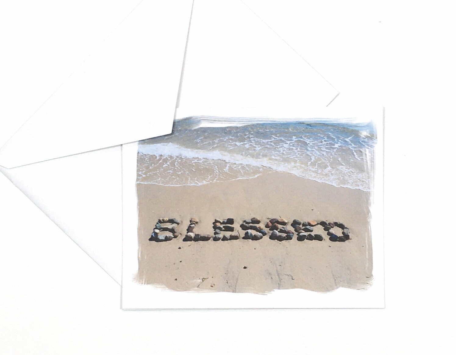 Blessed Beach Theme Cards spiritual cards word art | Etsy