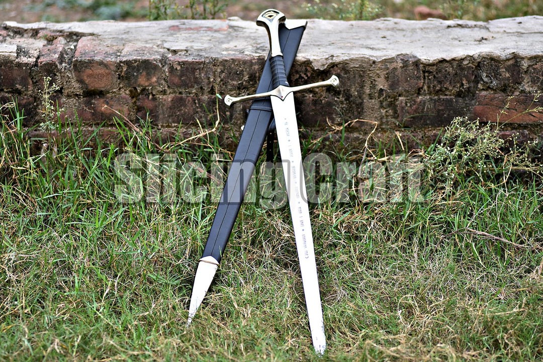 Sword of Anduril Strider, Damascus Sword Custom Engraved Sword, King ...