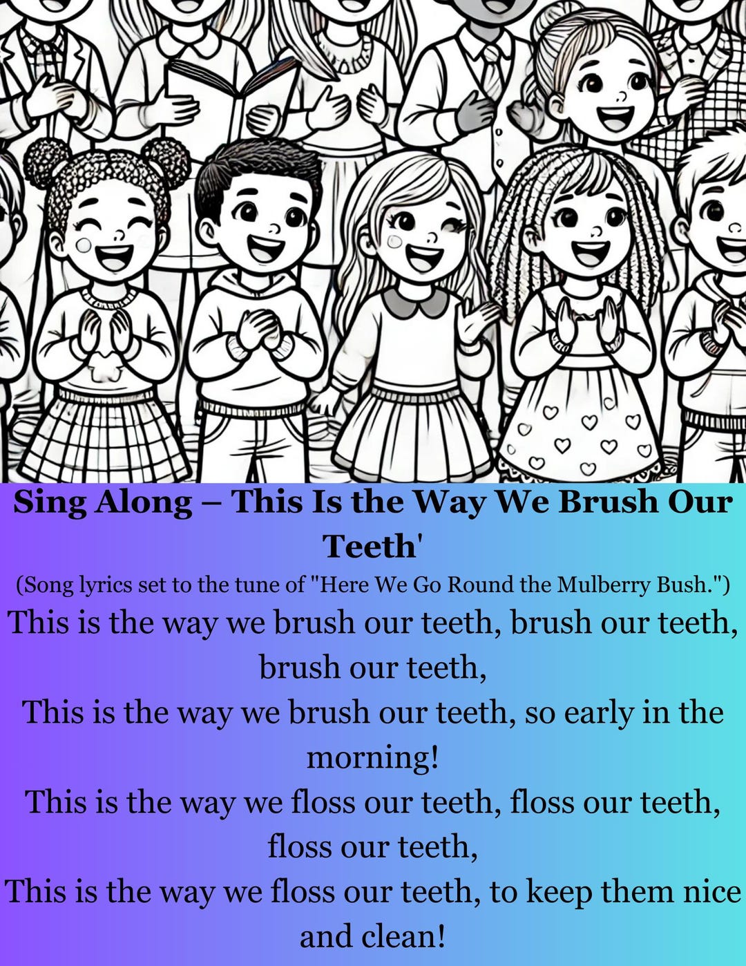Healthy Teeth Coloring Book - Etsy