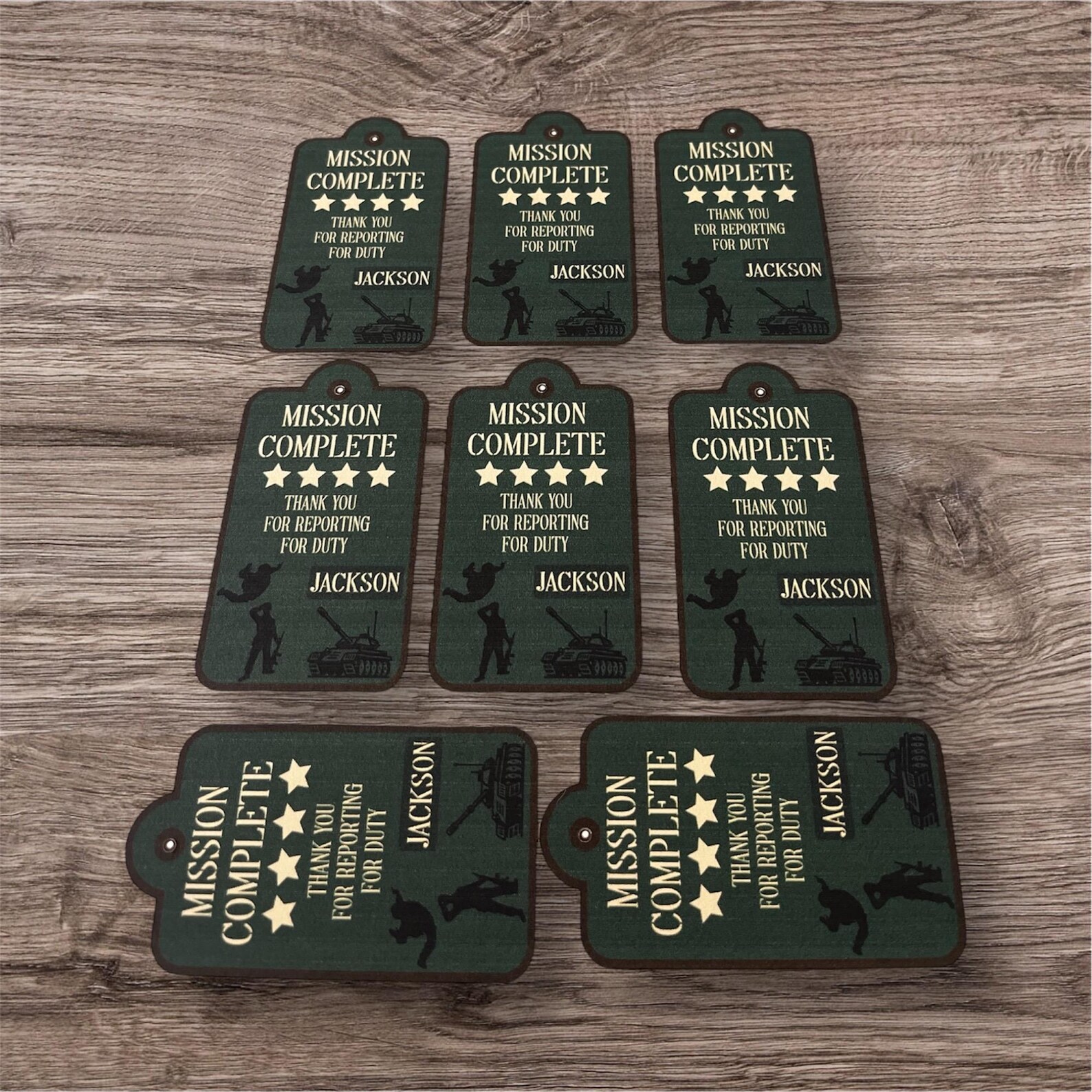 Soldier/army Birthday Party Favor Tags and Toppers - Etsy
