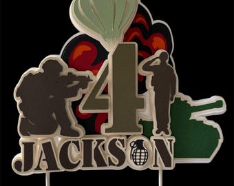 Custom Made Army Soldier Cake Topper-birthday Cake Topper - Etsy