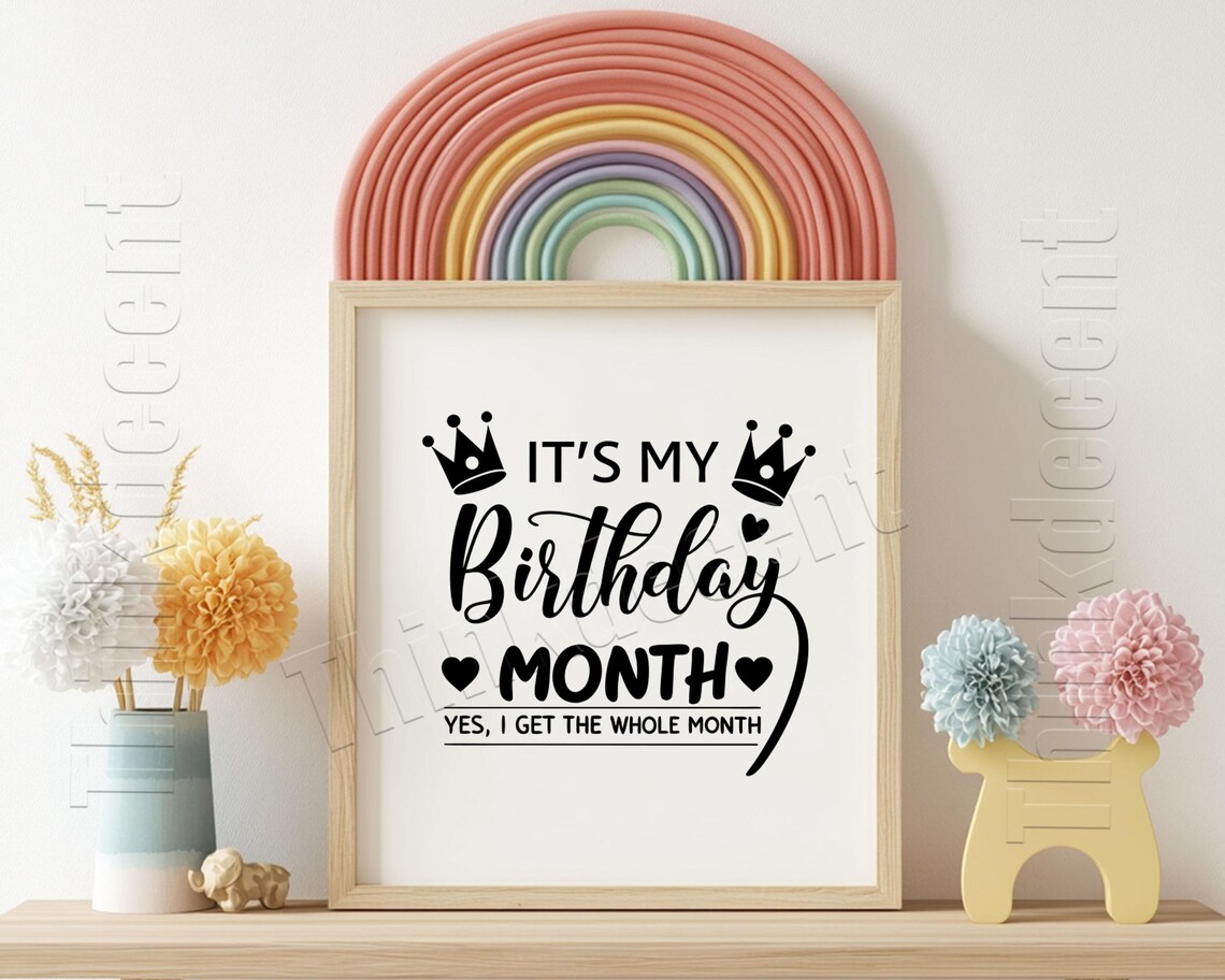 It's My Birthday Month Yes I Get the Whole Month Svg, Birthday T-shirt ...