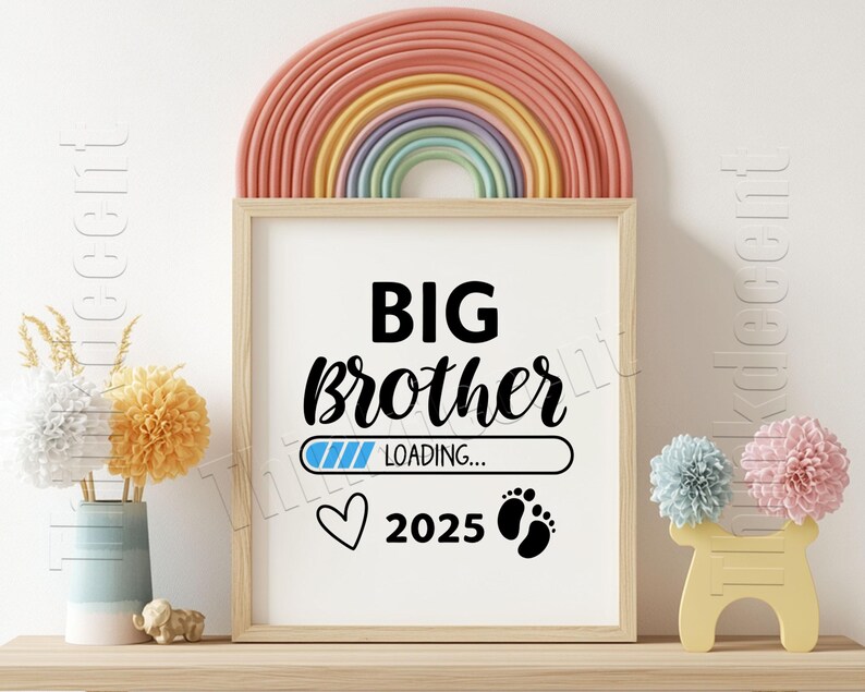 Big Brother Loading 2025 Svg, Promoted to Big Brother T-shirt, Kids Big ...