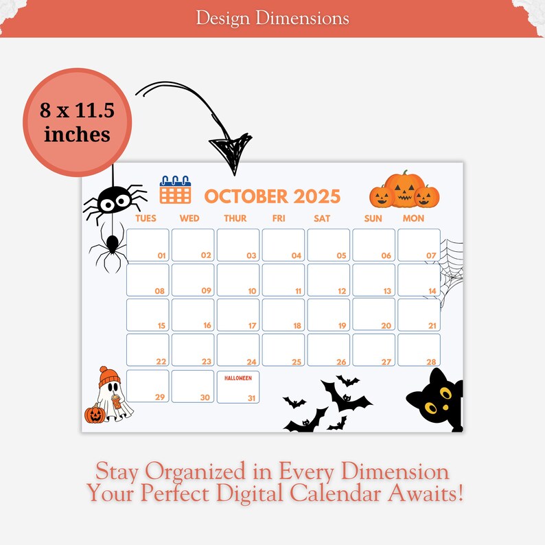 2025 Calendar Printable, Kids Calendar 2025, Editable Calendar Template ...