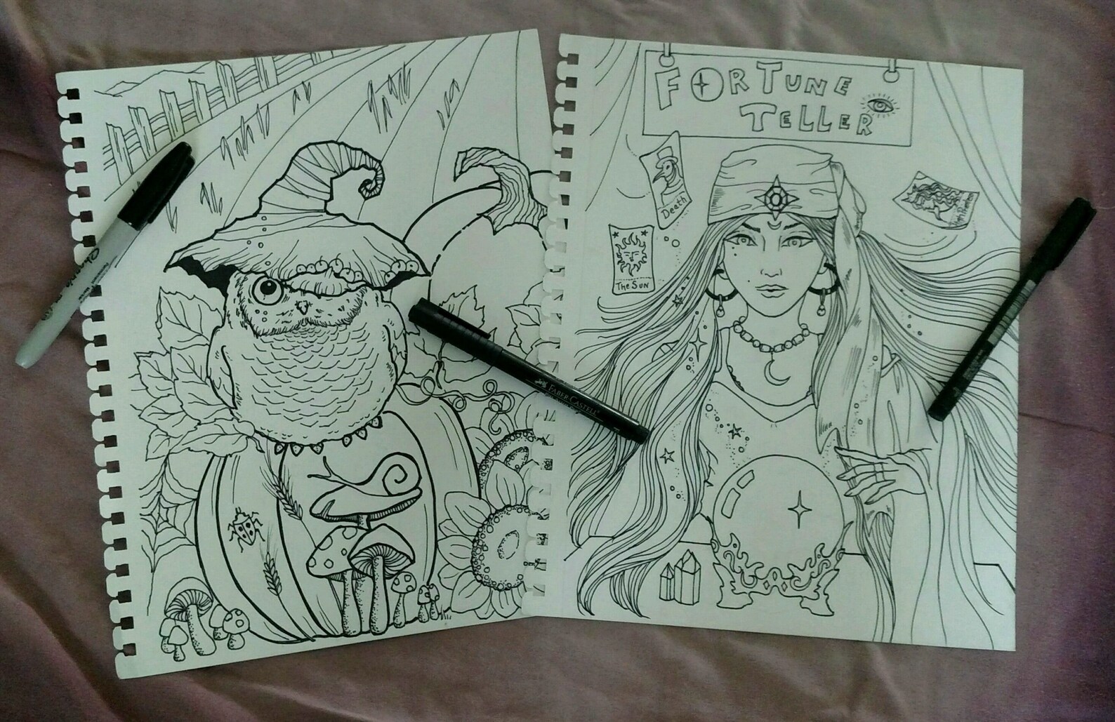 Adult Coloring Book Halloween Artist edition Art of Vicki | Etsy