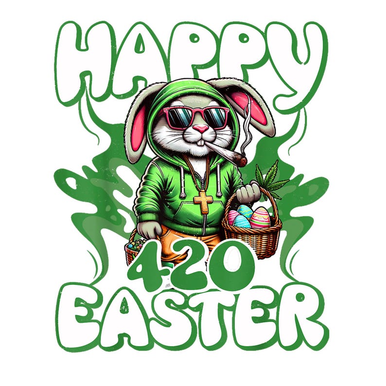 Happy 420 Easter Funny Smoking Easter Bunny Men Women PNG Digital - Etsy