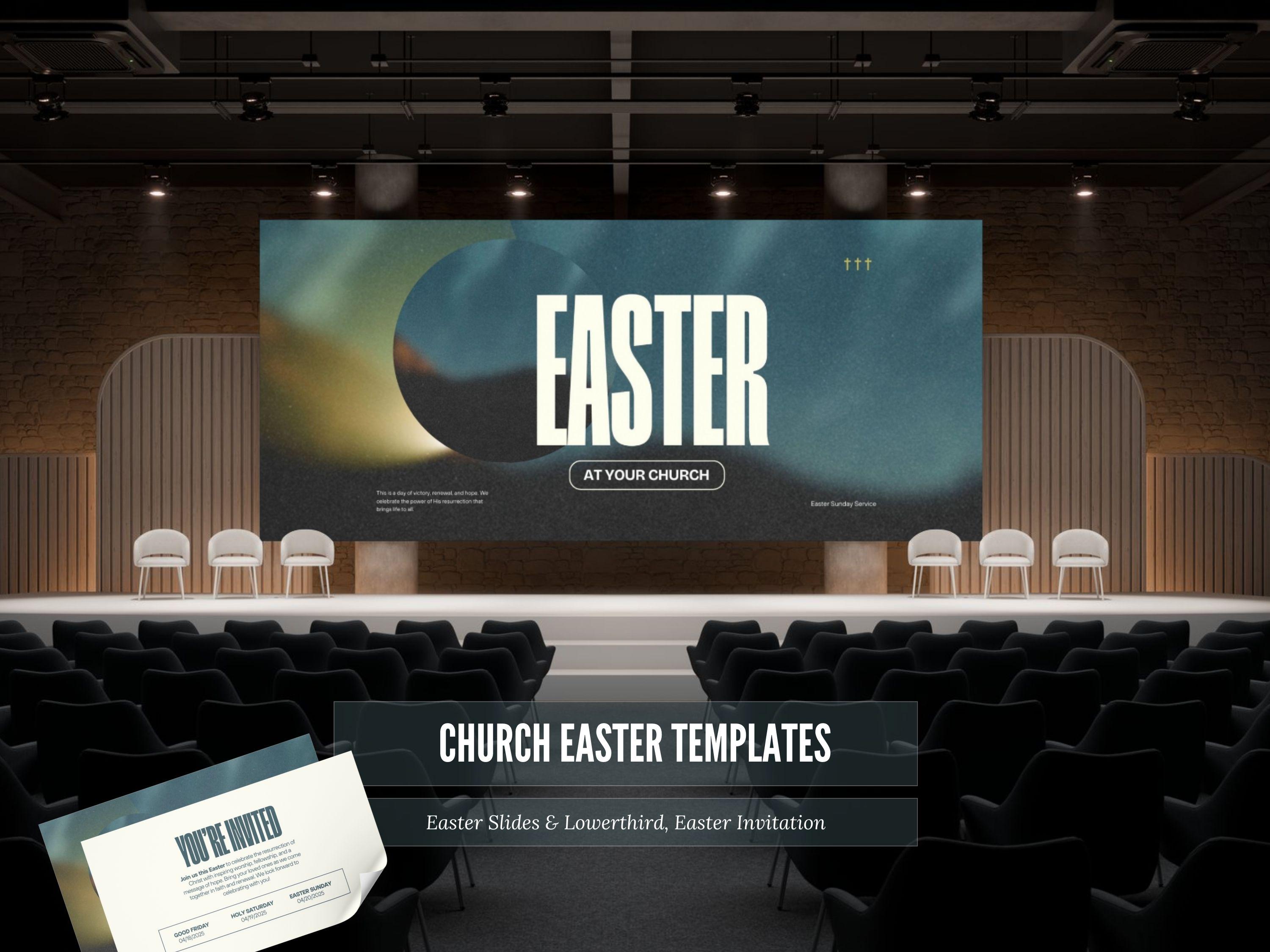 Canva Church Easter Templates, Easter Sunday Presentation Slides ...
