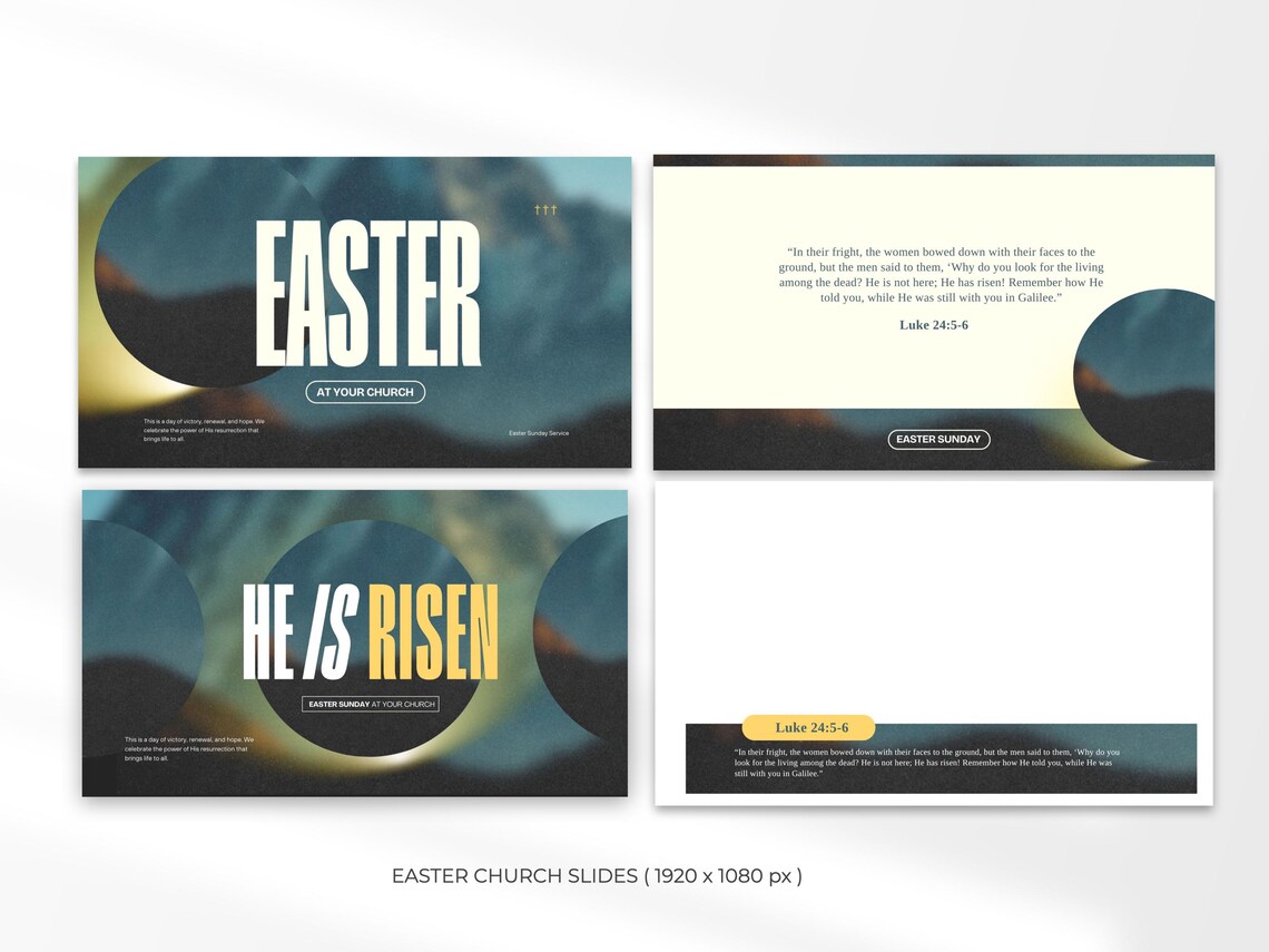 Canva Church Easter Templates, Easter Sunday Presentation Slides ...