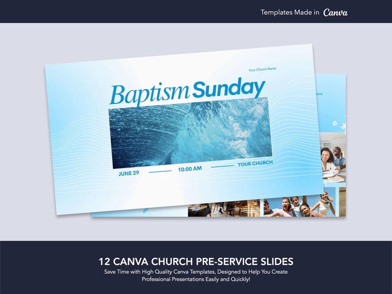12 Canva Church Slides Templates, Pre-service Church Slides, Modern ...