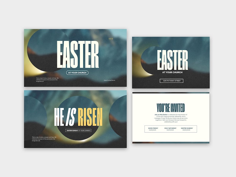 Canva Church Easter Templates, Easter Sunday Presentation Slides ...